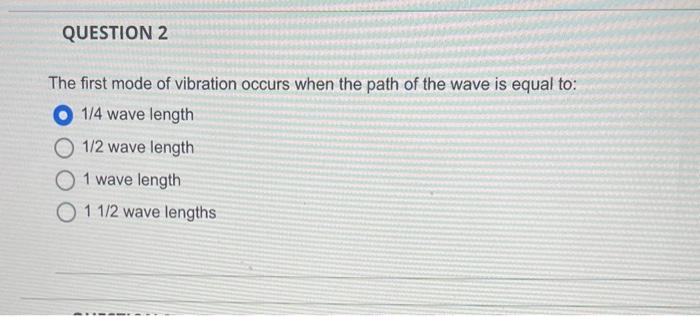 Solved The first mode of vibration occurs when the path of | Chegg.com