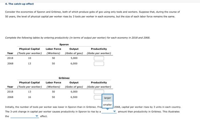 Solved 4. The catch-up effect Consider the economies of | Chegg.com