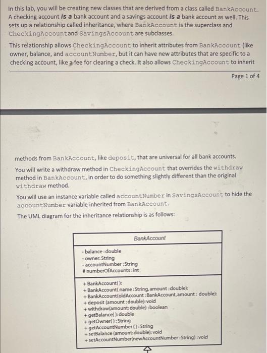 Solved In this lab, you will be creating new classes that | Chegg.com