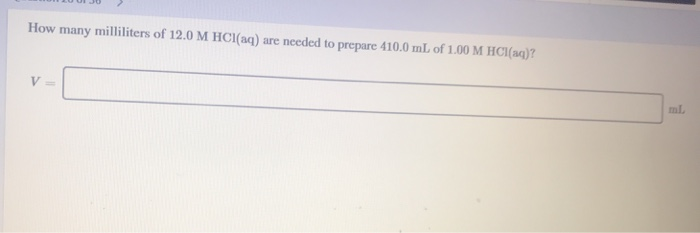 Solved How many milliliters of 12.0 M HCl(aq) are needed to | Chegg.com