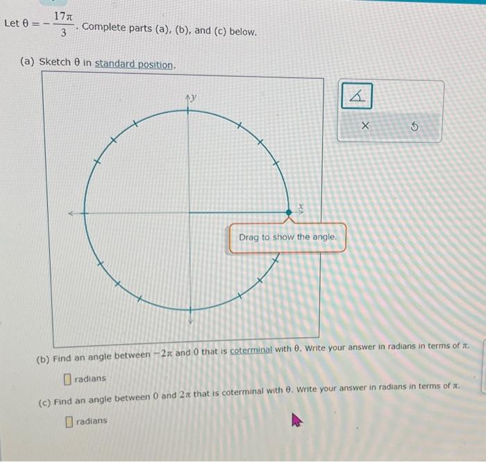 Solved Let θ=−317π. Complete parts (a), (b), and (c) below. | Chegg.com