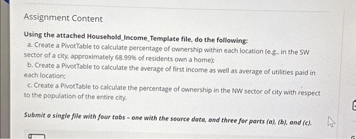 Assignment Content Using the attached | Chegg.com