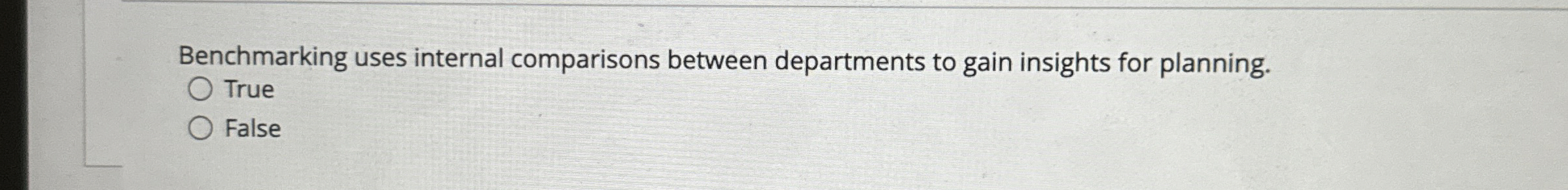 Solved Benchmarking uses internal comparisons between | Chegg.com
