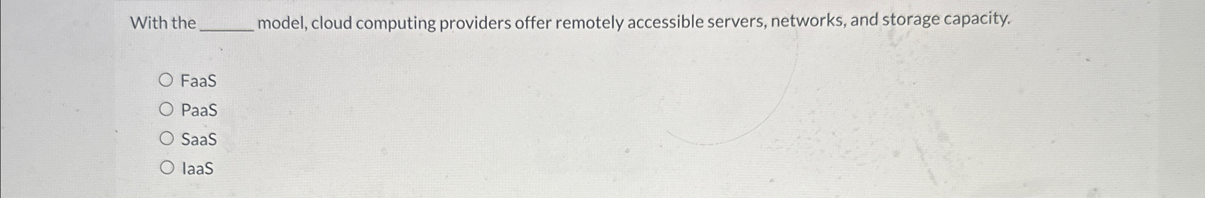 Solved With the ﻿model, cloud computing providers offer | Chegg.com