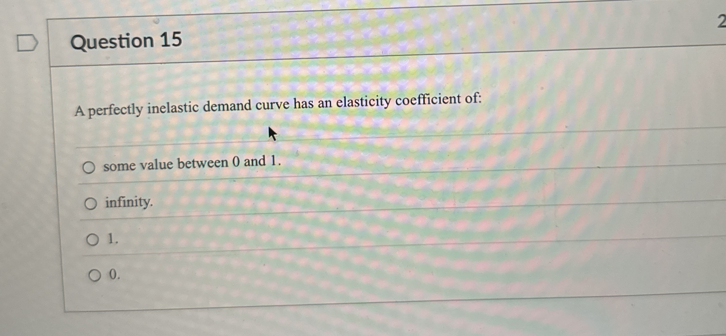 Solved Question 15A perfectly inelastic demand curve has an | Chegg.com
