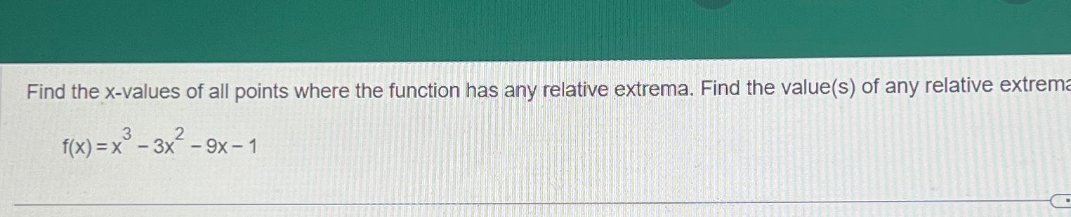 Solved Find the x-values of all points where the function | Chegg.com