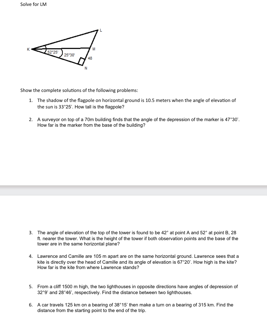 Solved show full solution do not short cutSolve for LMShow | Chegg.com