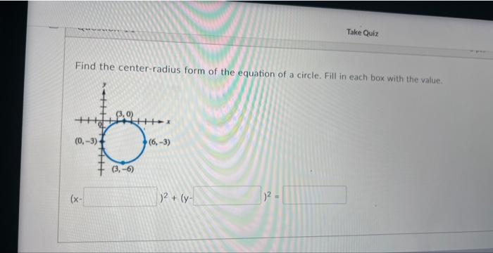 Solved Find the center radius form of the equation of a | Chegg.com