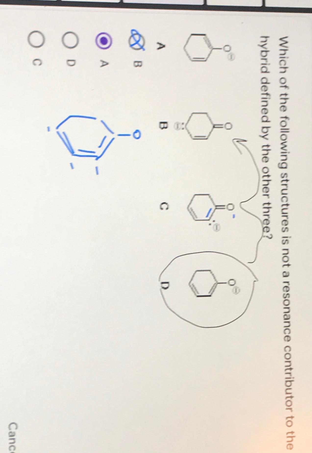 Solved Which of the following structures is not a resonance | Chegg.com