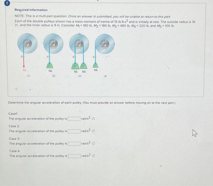 Solved Required information NOTE. This is a multi-part | Chegg.com