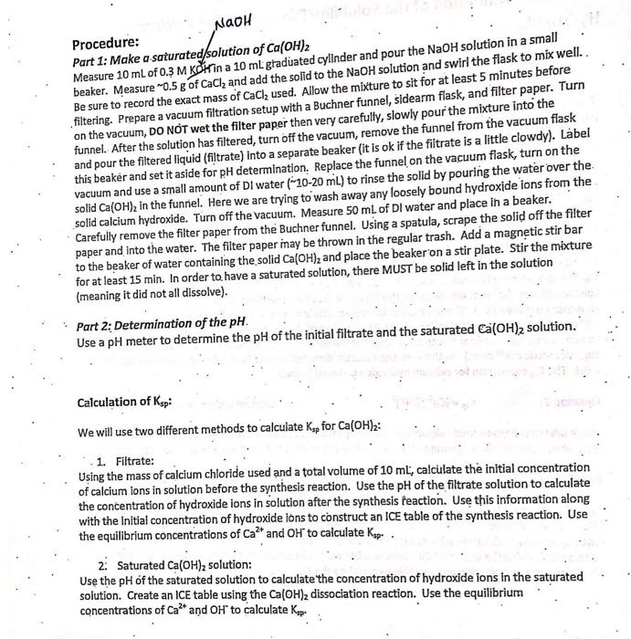 Solved Lab 9: Determination of the Solubility Product (Ksp) | Chegg.com