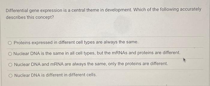 Solved Differential gene expression is a central theme in | Chegg.com