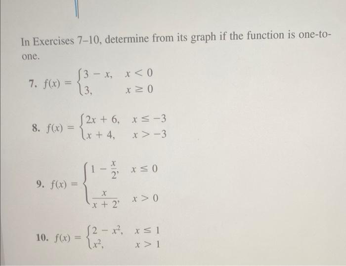 Solved In Exercises 7 10 Determine From Its Graph If The