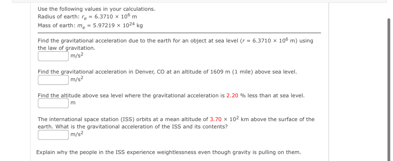 Solved Use the following values in your calculations.Radius | Chegg.com