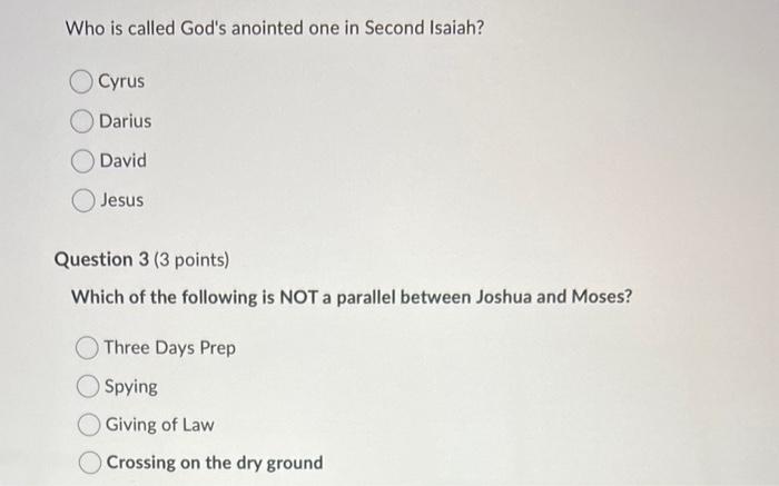 Who is called God's anointed one in Second Isaiah? | Chegg.com