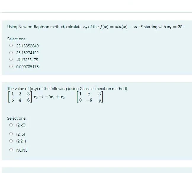 Solved Using Newton-Raphson method, calculate 22 of the f(x) | Chegg.com