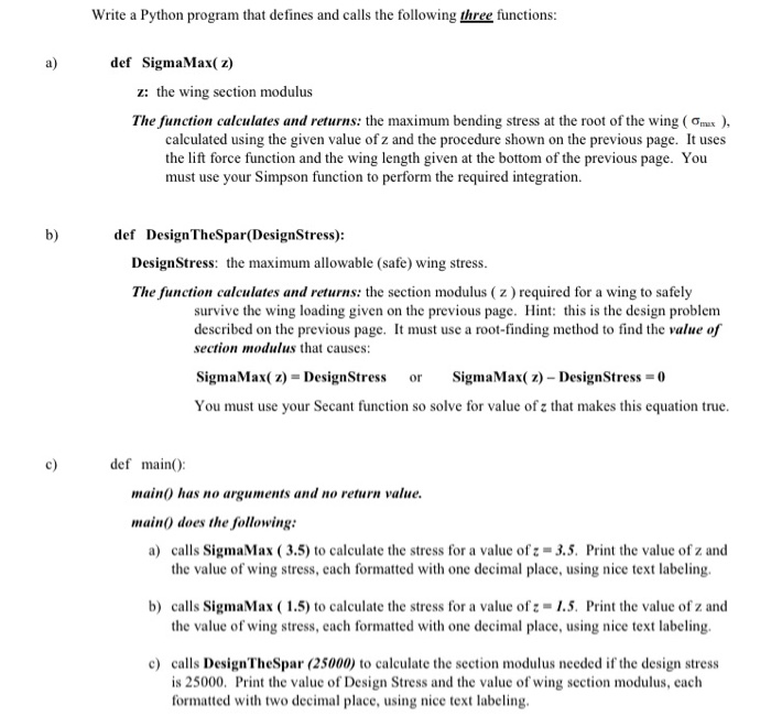 Write a Python program that defines and calls the | Chegg.com