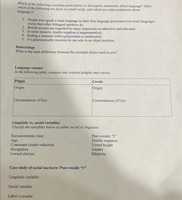 Jespersen's Theories of Language Origin 1. Poo-Poo - | Chegg.com