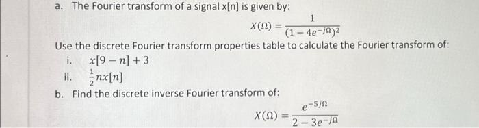 Solved this is a discrete time fourier transform question | Chegg.com