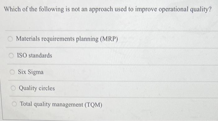 Solved Which of the following is not an approach used to | Chegg.com