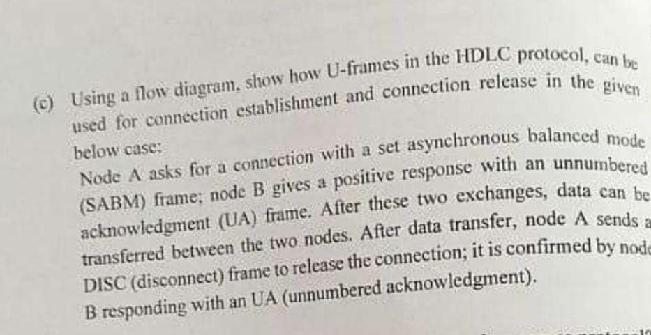Solved (c) ﻿Using a flow diagram, show how U -frames in the | Chegg.com