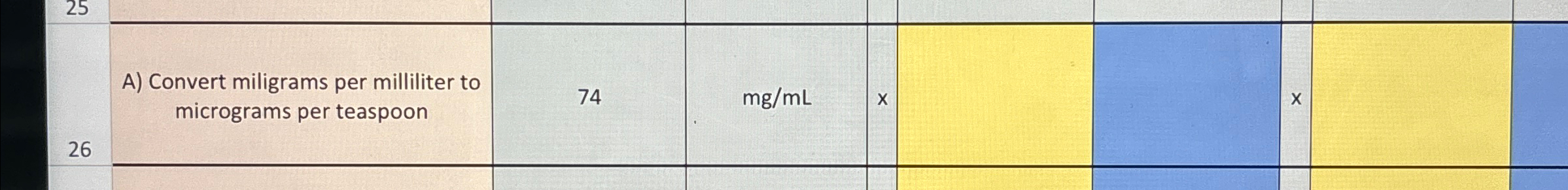 Solved A) ﻿Convert miligrams per milliliter to micrograms | Chegg.com