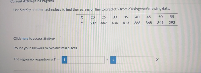 Solved Current Attempt in Progress Use StatKey or other | Chegg.com