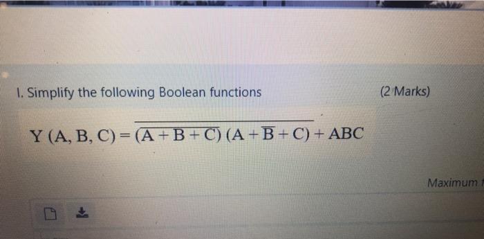 Solved II. Represent the following Boolean function in SOP | Chegg.com