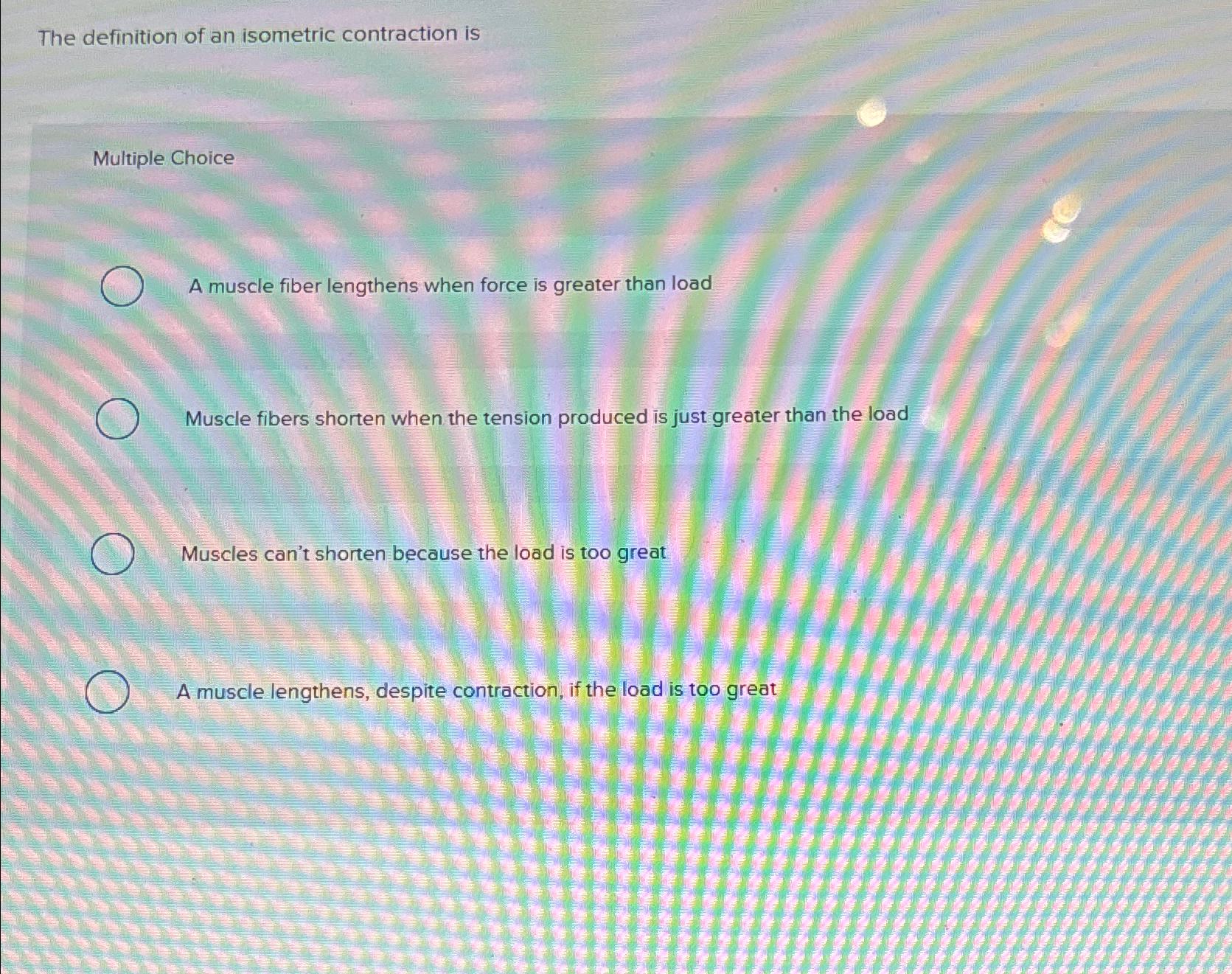 Solved The definition of an isometric contraction isMultiple | Chegg.com