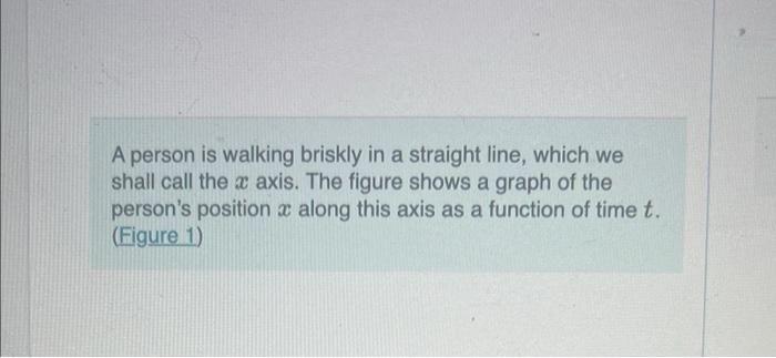 Solved A person is walking briskly in a straight line, which | Chegg.com