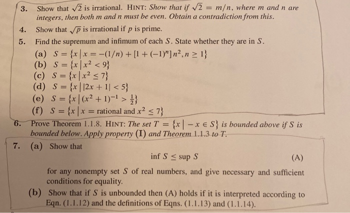 Solved 3. Show that V2 is irrational. HINT: Show that if 2 = | Chegg.com