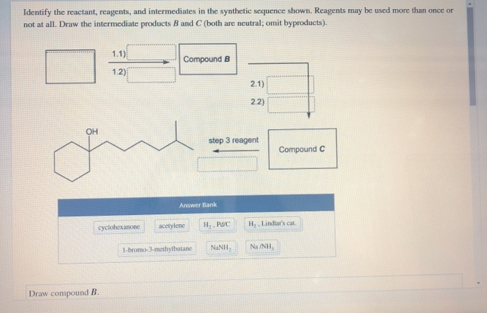 Solved Identify the reactant, reagents, and intermediates in | Chegg.com Solved Identify the reactant, reagents, and intermediates in | Chegg.com