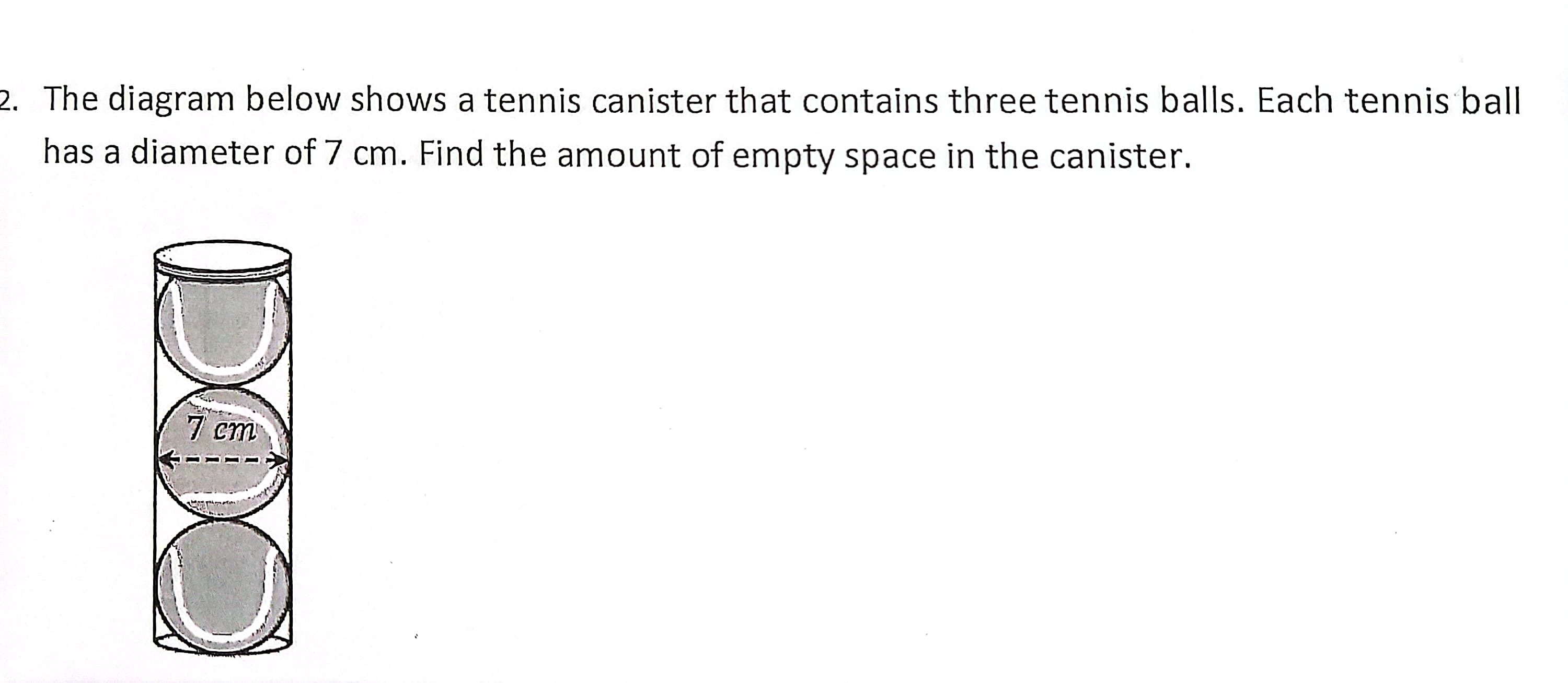 Solved The diagram below shows a tennis canister that | Chegg.com