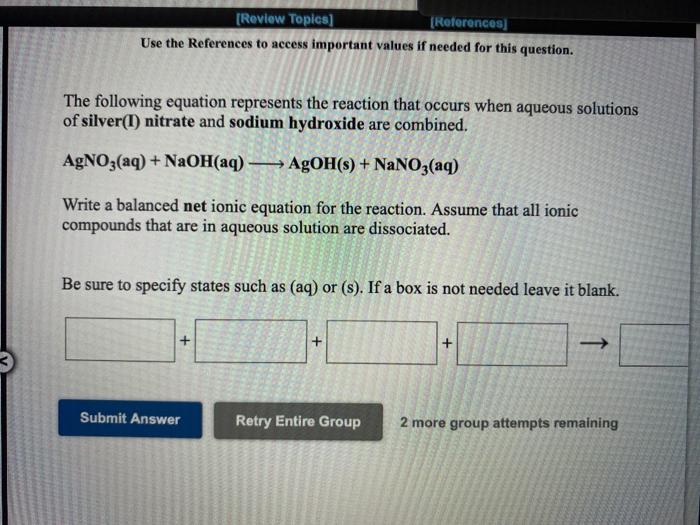Solved [Review Toples) (References) Use the References to | Chegg.com