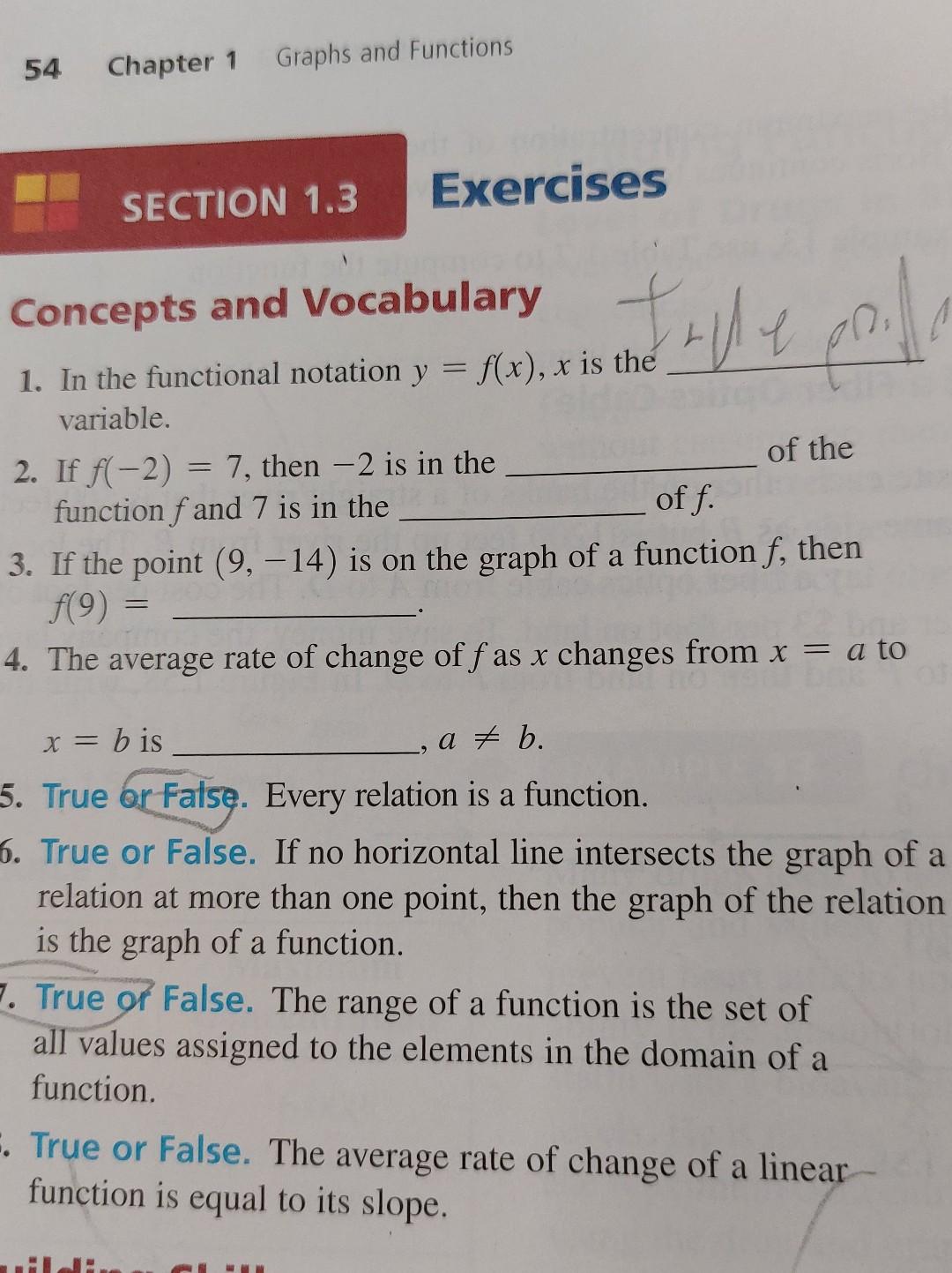Solved 54 Chapter 1 Graphs and Functions SECTION 1.3 | Chegg.com