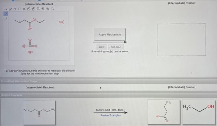 Solved (Intermediate) Product (Intermediate) Reactant O XOO | Chegg.com