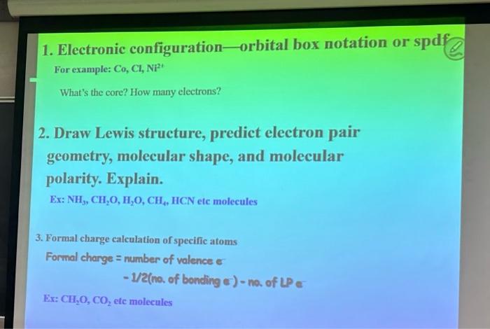 Solved 1. Electronic configuration-orbital box notation or | Chegg.com
