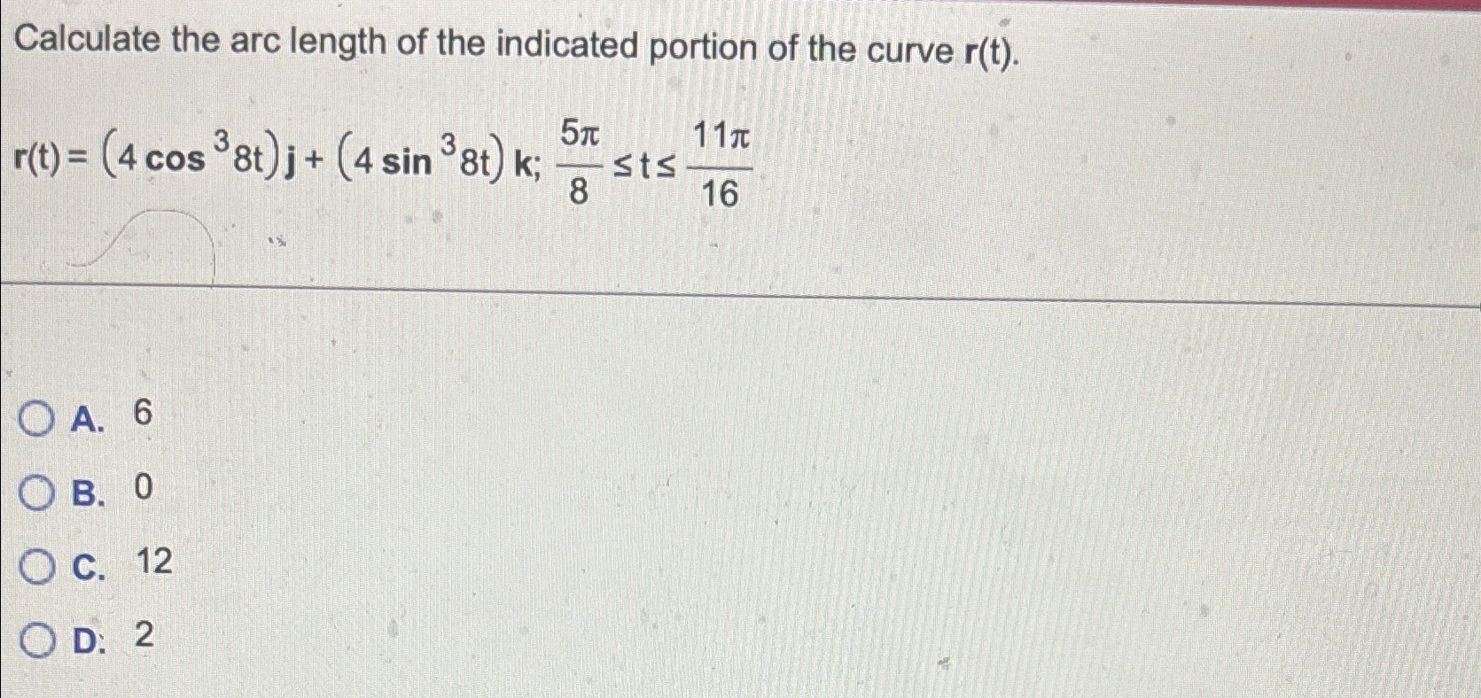 Solved Calculate the arc length of the indicated portion of | Chegg.com