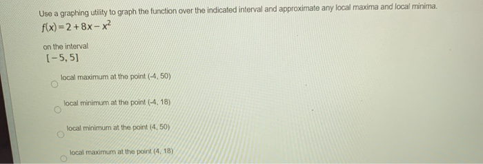 Solved Use a graphing utility to graph the function over the | Chegg.com