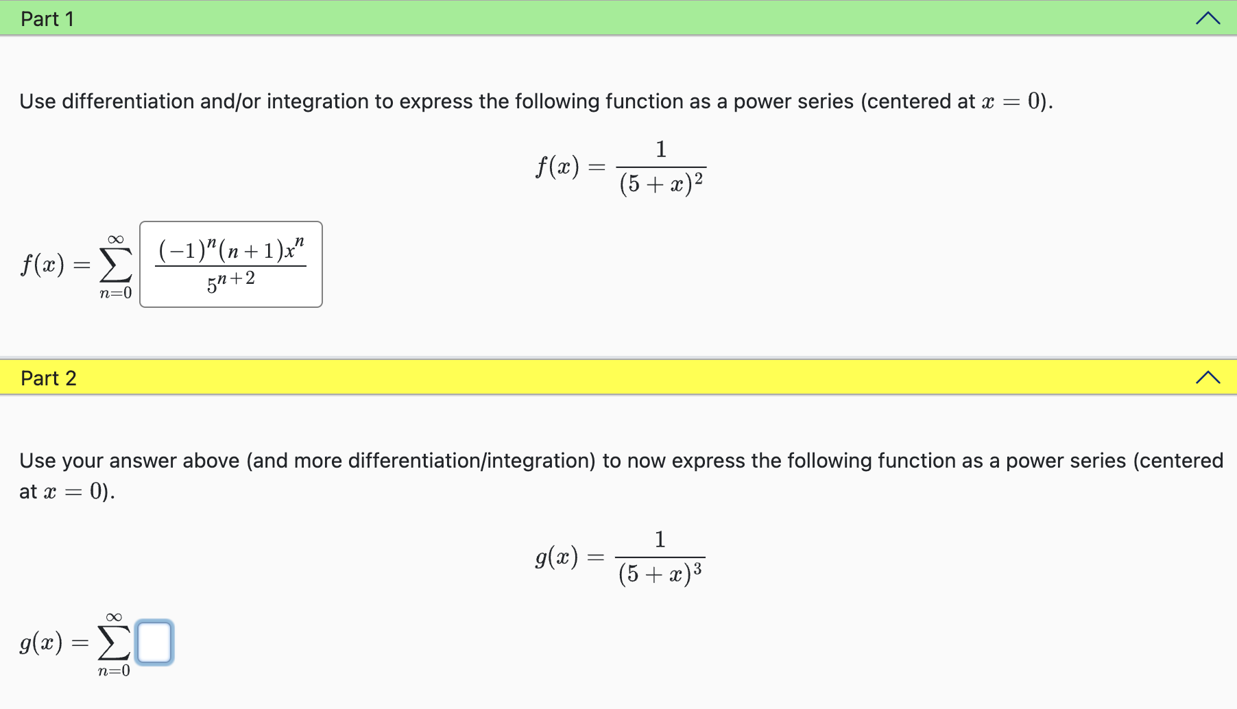 Solved Use differentiation and/or integration to express the | Chegg.com