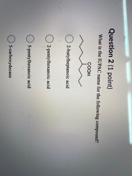Solved Question 1 (1 point) Which of the following is the | Chegg.com