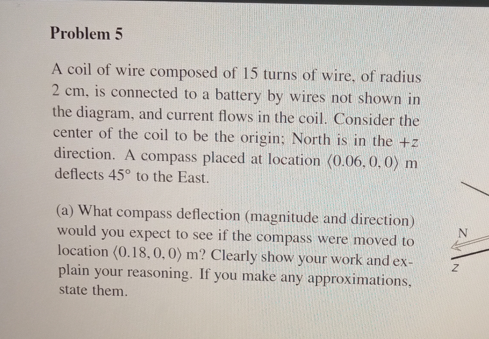 Solved Problem 5A coil of wire composed of 15 ﻿turns of | Chegg.com