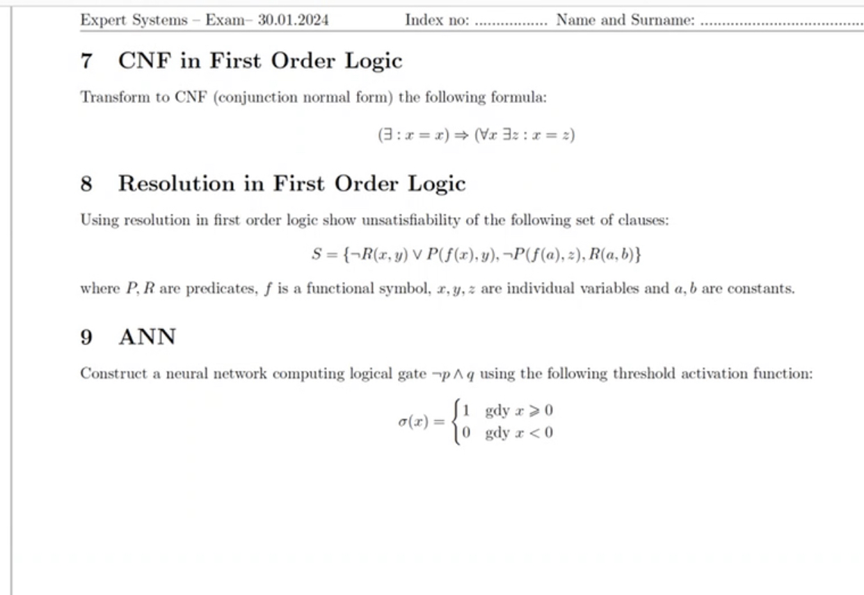 Solved 7 ﻿CNF in First Order LogicTransform to CNF | Chegg.com