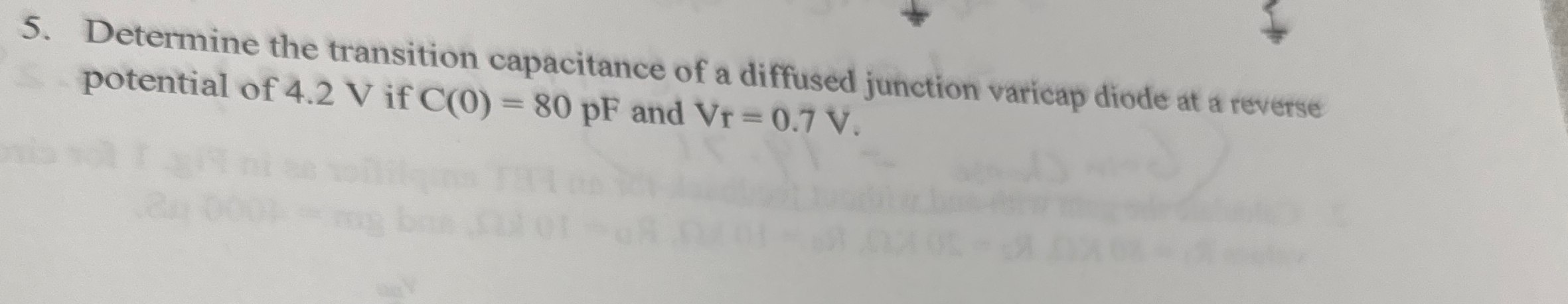 Solved Determine the transition capacitance of a diffused | Chegg.com