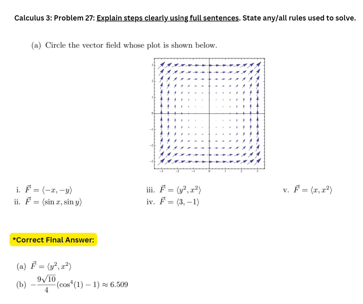 Solved Calculus 3: Problem 27: Explain steps clearly using | Chegg.com