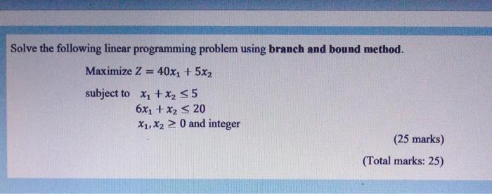 Solved Solve the following linear programming problem using | Chegg.com