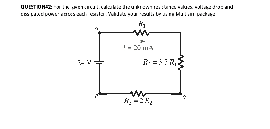 Solved QUESTION#2: For the given circuit, calculate the | Chegg.com