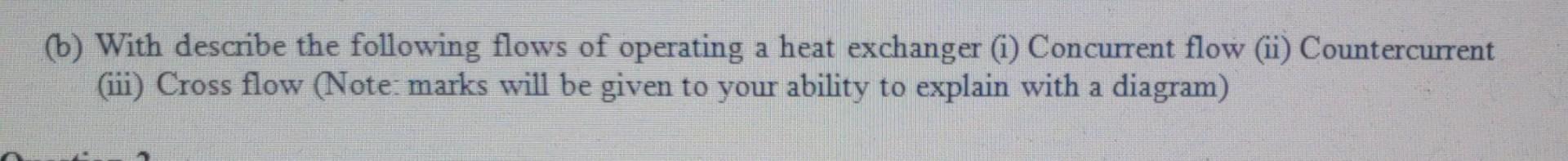 Solved (b) With describe the following flows of operating a | Chegg.com