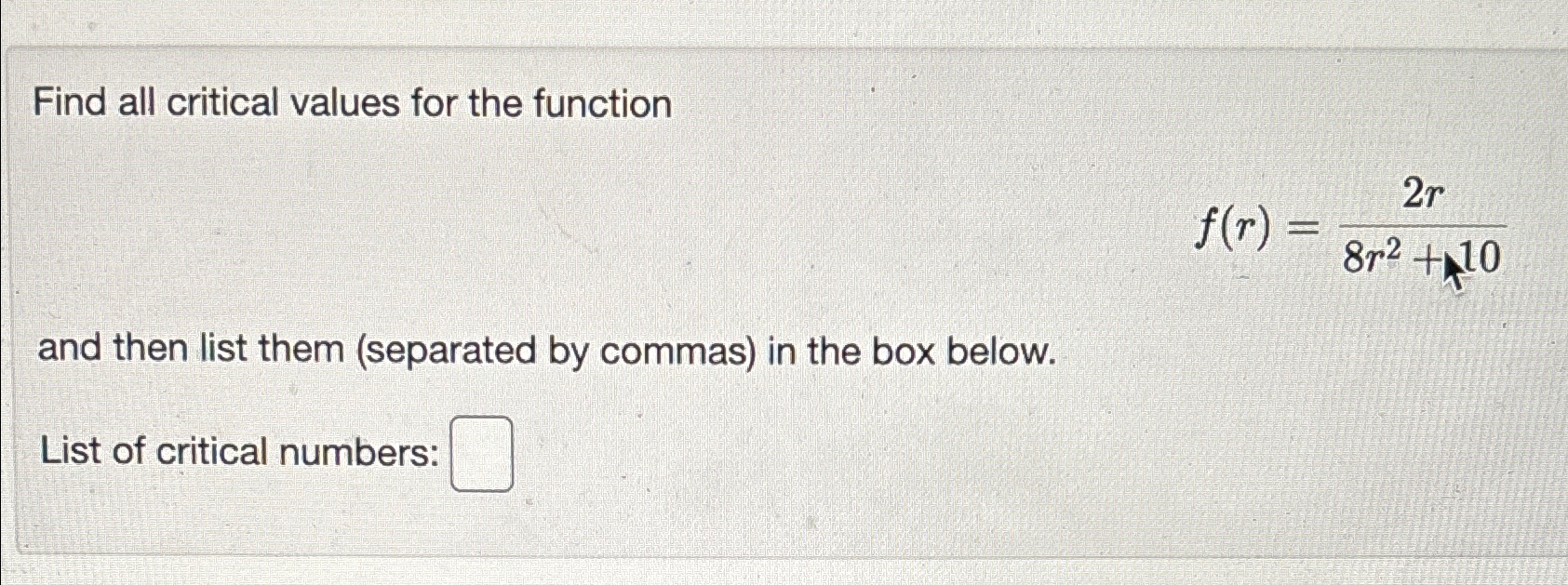 Solved Find all critical values for the | Chegg.com