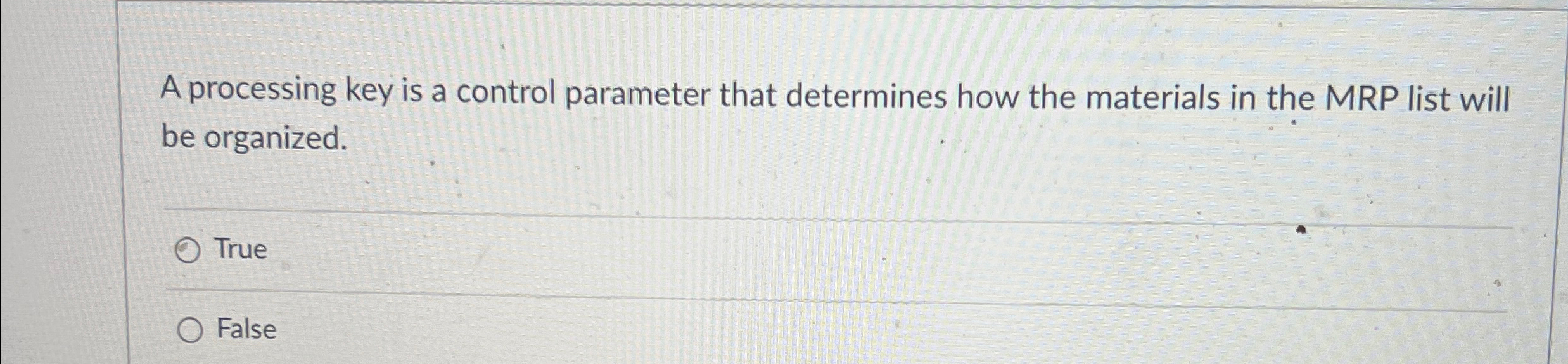 Solved A processing key is a control parameter that | Chegg.com